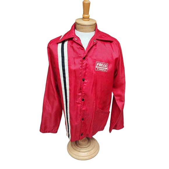 Vintage | Jackets & Coats | Vintage Falls Mastercraft Tires Red Jacket ...